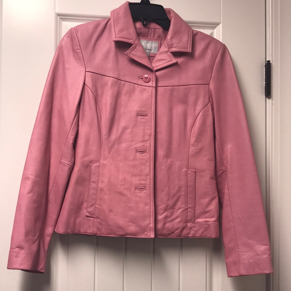 Beautiful. Rare. Pink Genuine Leather Jacket. - Gem